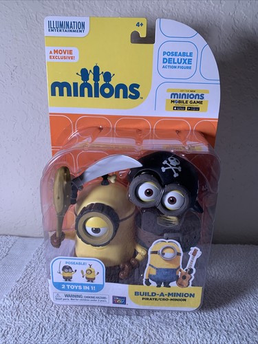 Minions Movie Poseable Action Figure Build-A-Minion Pirate/Cro-Minion ...