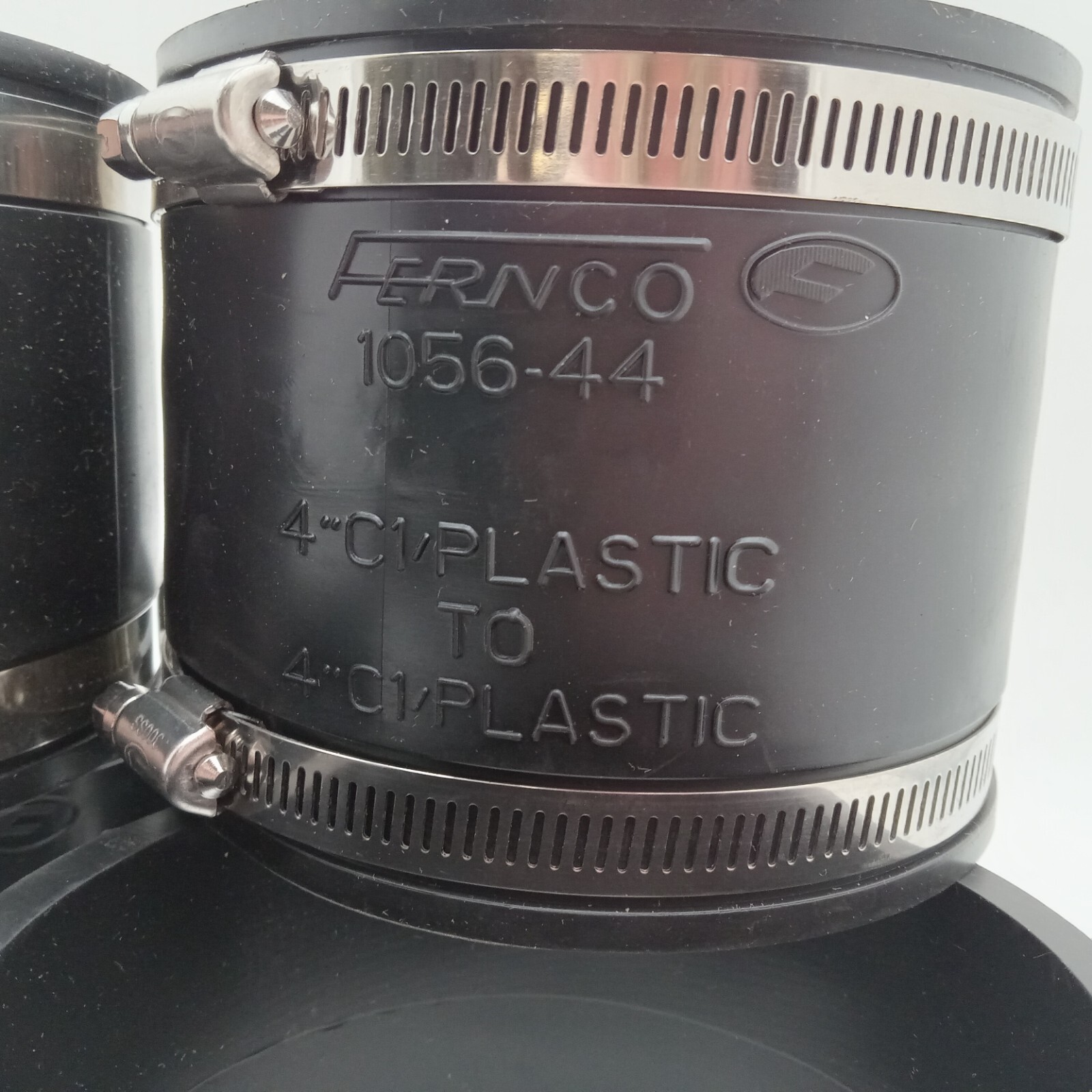 Lot of 6 Fernco 1056-44 Pipe Coupling 4" C1 Plastic Flexible Pipe ...