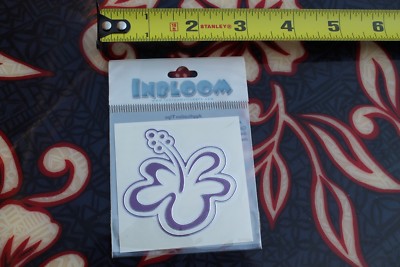 LEI FLOWER Hawaii PEACE ALOHA purple ~2" Vintage Surfing Decal STICKER ...