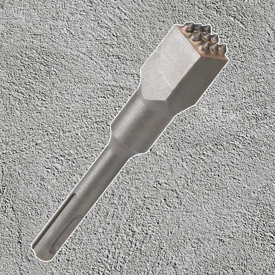 SDS PLUS Carbide Tipped 9Teeth Bush Hammer Chisel Bit for Cement ...