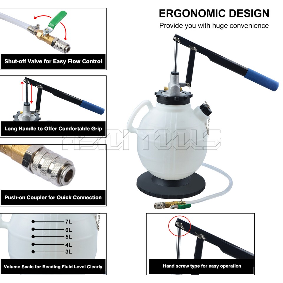 7.5L Transmission Oil Filler Tool Oil Filling Tool ATF Change Pump W/8 ...