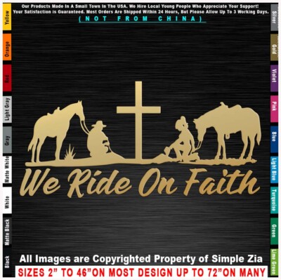 - Cowboy Cowgirl We Ride On Faith Christian Jesus Cross pray country ...