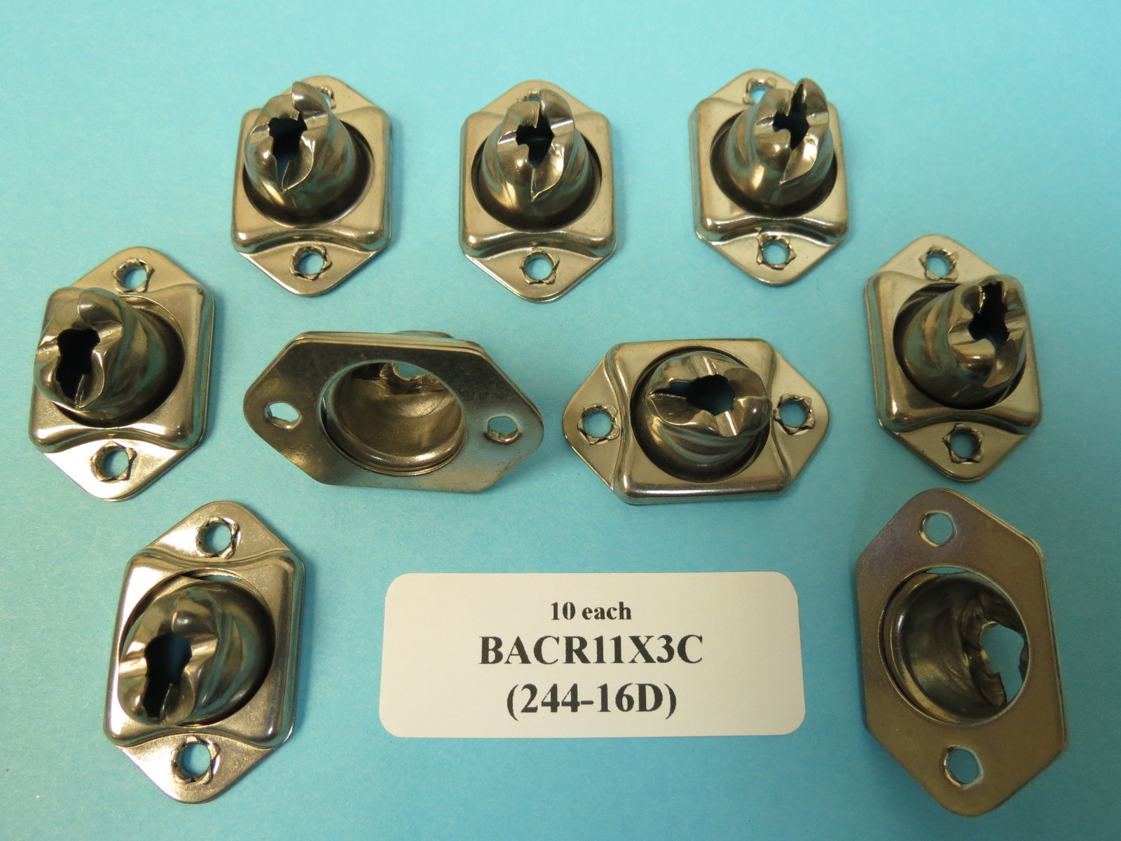 (10) 1/4 Turn S.S. Camloc 244-16 D Floating Receptacle Turnlock Boeing ...