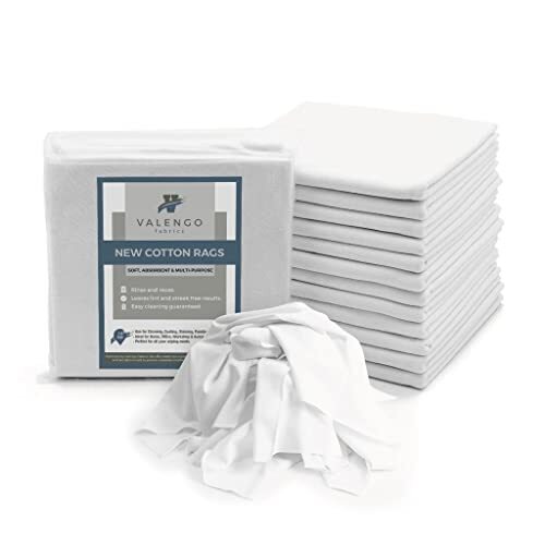 Lint Free Rags- 100% Cotton Rags for Cleaning Rags Cotton Cloth Soft ...