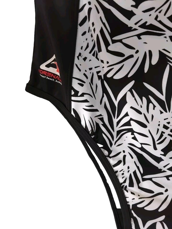 Womens Long Sleeve 1 Piece Swimsuit Zip Front Bather Adrenalin 50+ Size ...