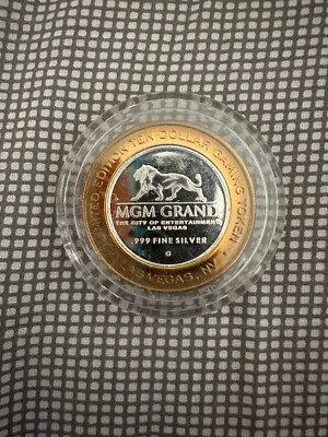 MGM Grand Ten Dollar Silver Coin .999 Fine Silver Shibuya | eBay