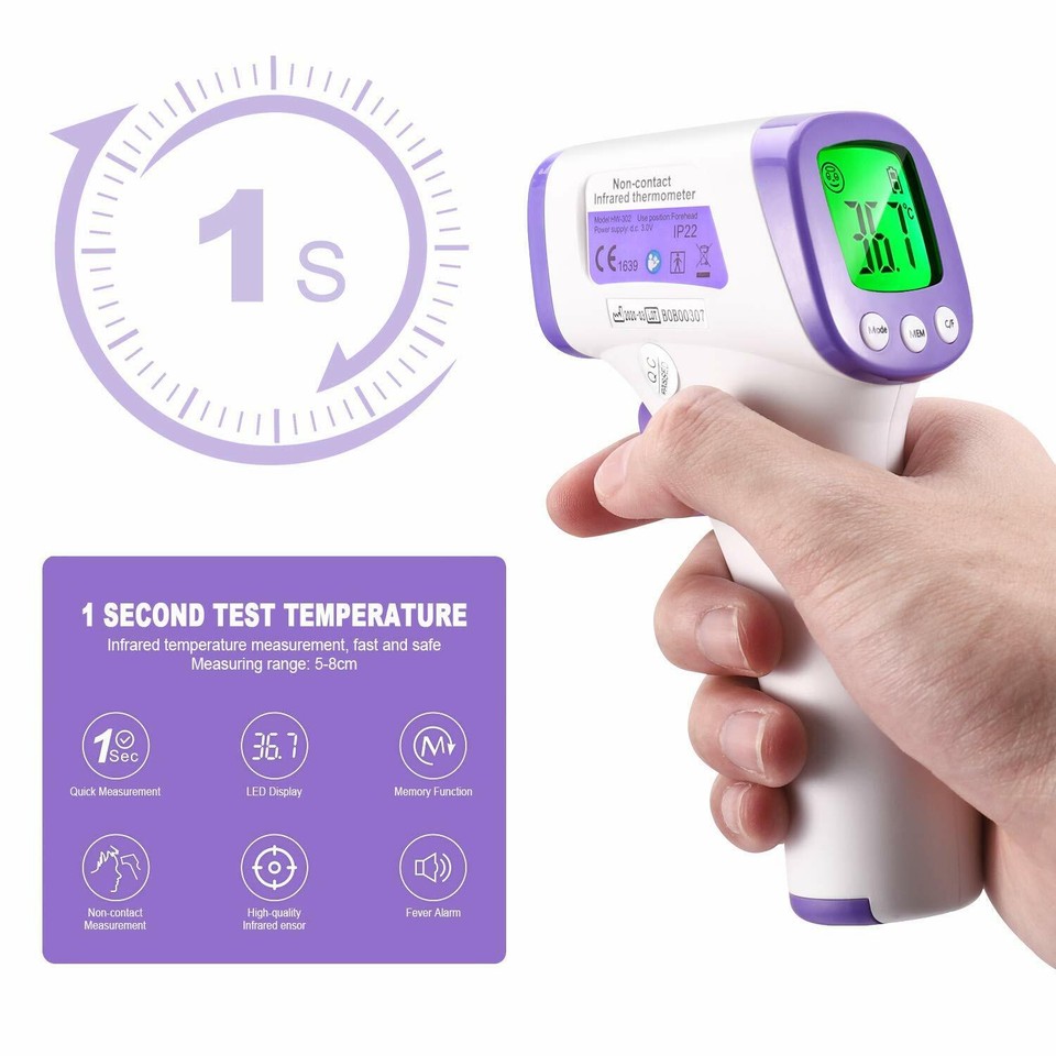 Portable Infrared Thermometer for Body Adult Non-contact Digital ...