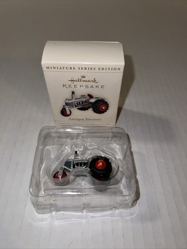 Hallmark Miniature Ornament Antique Tractors 2006 Silver Die Cast Tenth ...