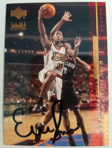 ERIC SNOW PHILADELPHIA 76ERS 2001 UPPERDECK #342 AUTOGRAPHED BASKETBALL ...
