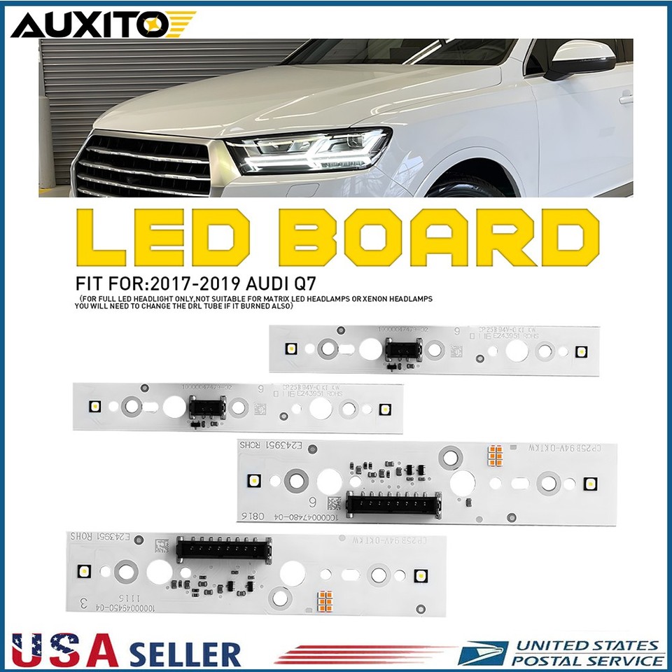 4X LED DRL Turn Signal Boards Left&Right For 2017-2019 Audi Q7 LED ...