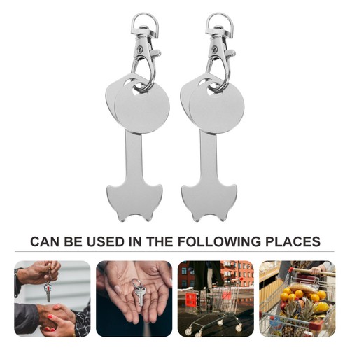 8 Sets Trolley Tokens For Shopping Trolley Key Buckle Keys Decor key ...