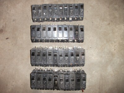 Lot of (40) GE 20 Amp Circuit Breakers / Type THQB / 1P / 120/240v bolt ...