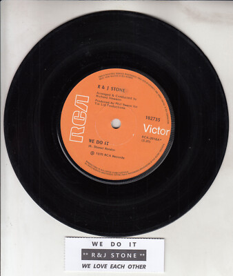 R & J STONE We do it 7" 45 rpm vinyl record + juke box title strip ...