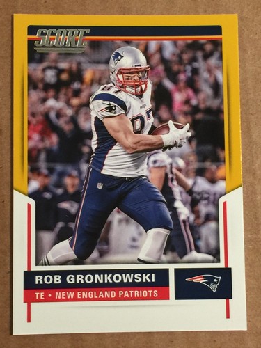 2017 Panini Score Gold Rob Gronkowski 281 SP Insert Parallel Patriots ...