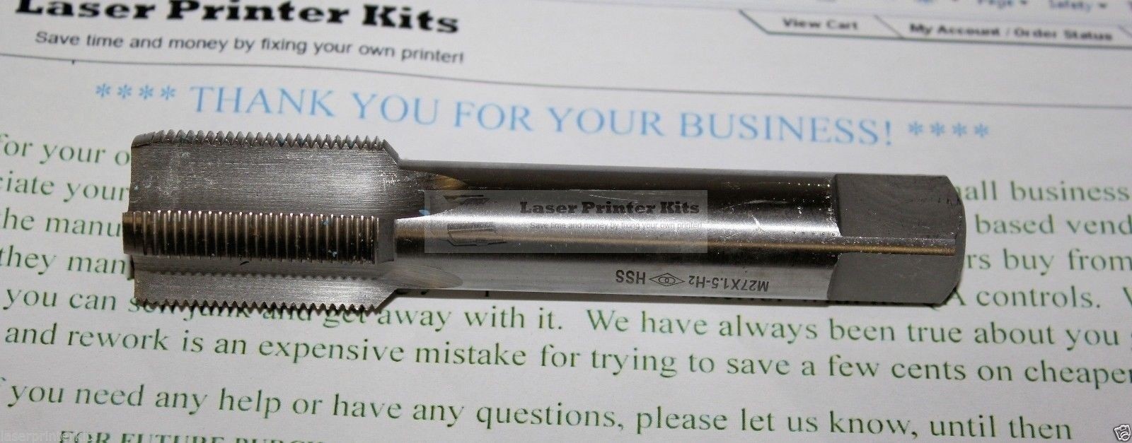 M27 Tap 27mm X 1.5mm Pitch HSS Right Hand Thread High Strength Steel ...