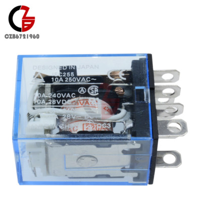 LY2NJ J LY2 LY2N AC 200V/220V 8PIN 10A 240VAC 28VDC Power Relay Coil | eBay