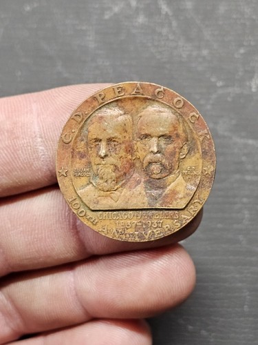 1937 C.D. Peacock 100th Anniversary Milestone Chicago Jewelers Medal ...