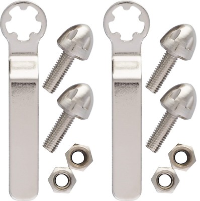 Chrome Metal 4 Bullet Anti-Theft License Plate Fasteners Motorcycle ...