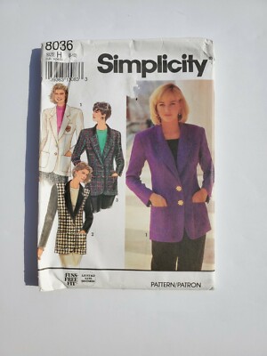 Simplicity Pattern 8036 Misses Lined Blazer Petite 6-10 Uncut | eBay