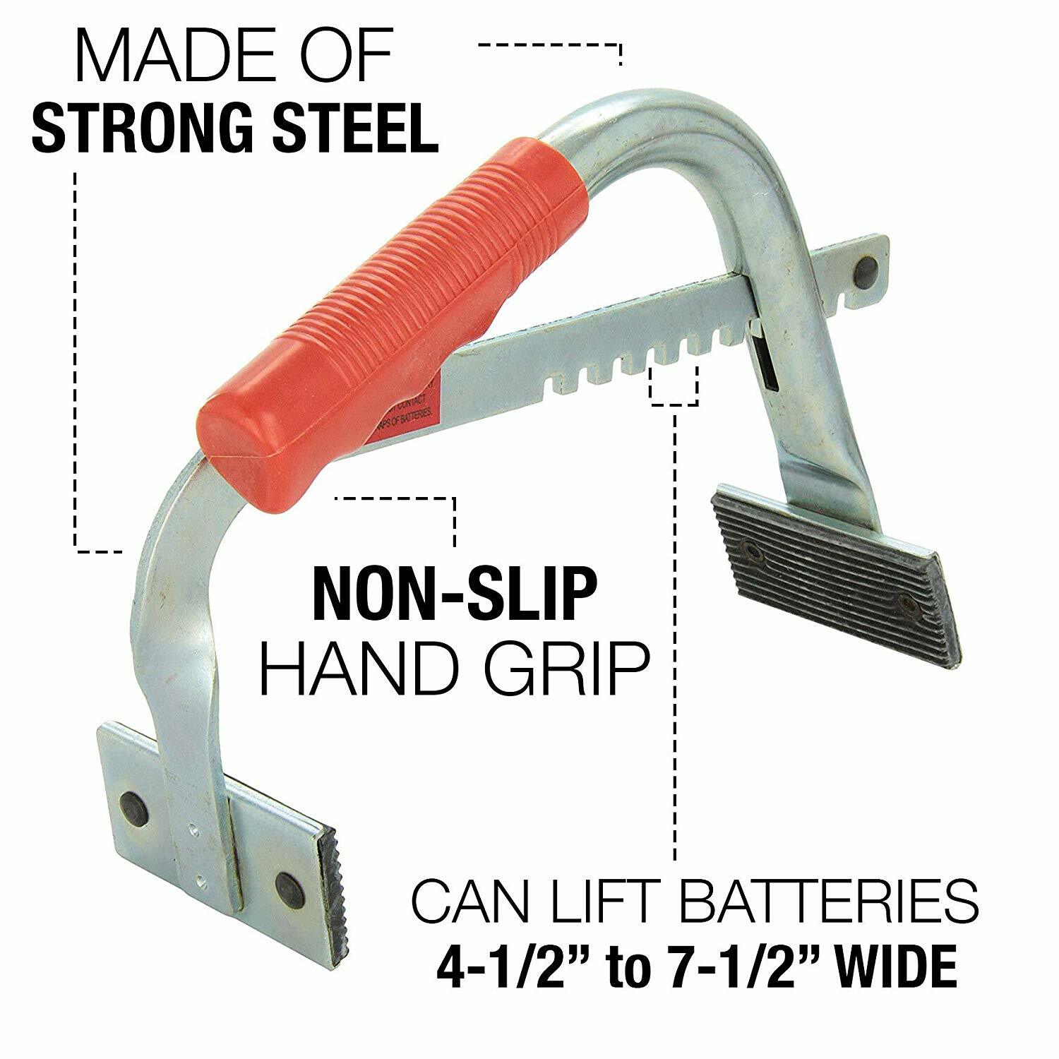 E-Z Red S520 Side Battery Lifter Tool For Batteries Up To 7 1/2" Wide ...