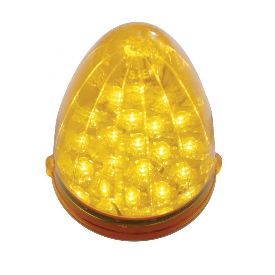 Kenworth 19 LED Reflector Light & Visor (Passenger) - Amber LED/ Clear ...