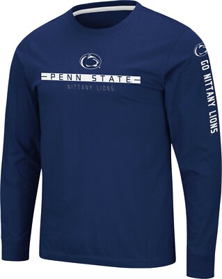 Penn State Nittany Lions NCAA Colosseum Blitzgiving Navy L.S. T-Shirt ...