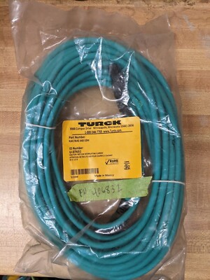 NEW Turck RJ45 440-10M Industrial Ethernet Cordset Straight 10M U-07651 ...