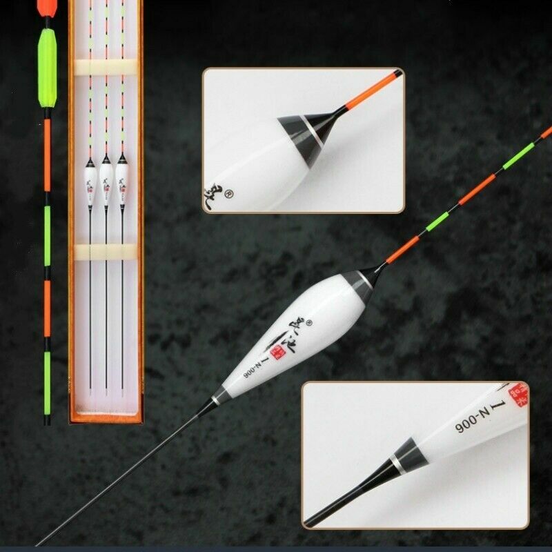 3x Waggler Fishing Float Sets Wood Carp Fish Bobbers Tackle Big ...