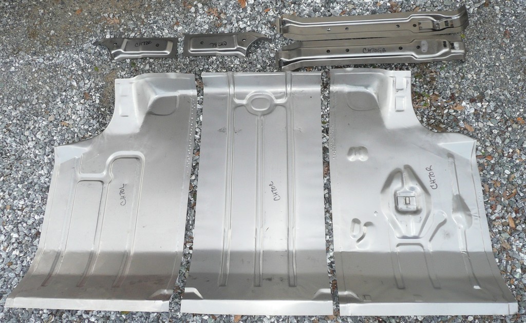 1964-67 GTO Cutlass Trunk Floor Pan Panel 7PC USA Brace Bracket 442 ...