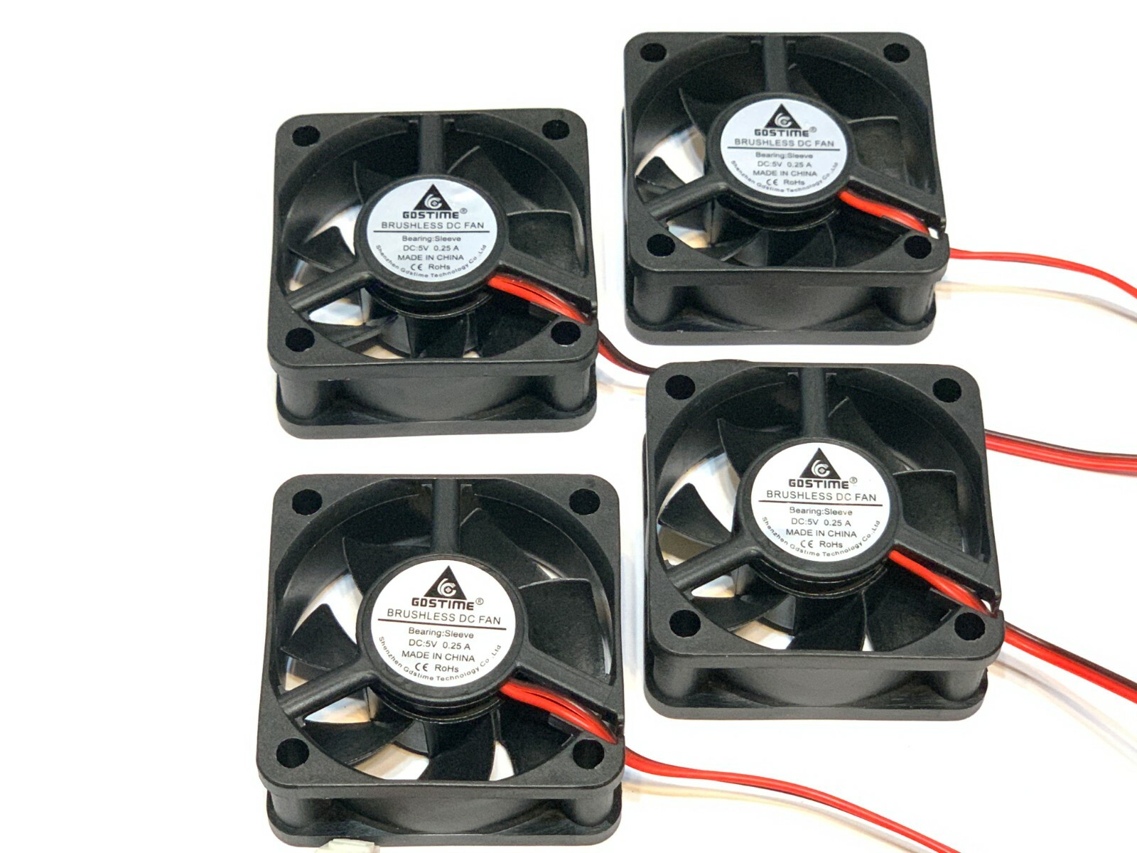 4 Pieces GDSTIME 5v 5020 fan dc 50x50x20 5cm 50mm 2pin heatsink ...