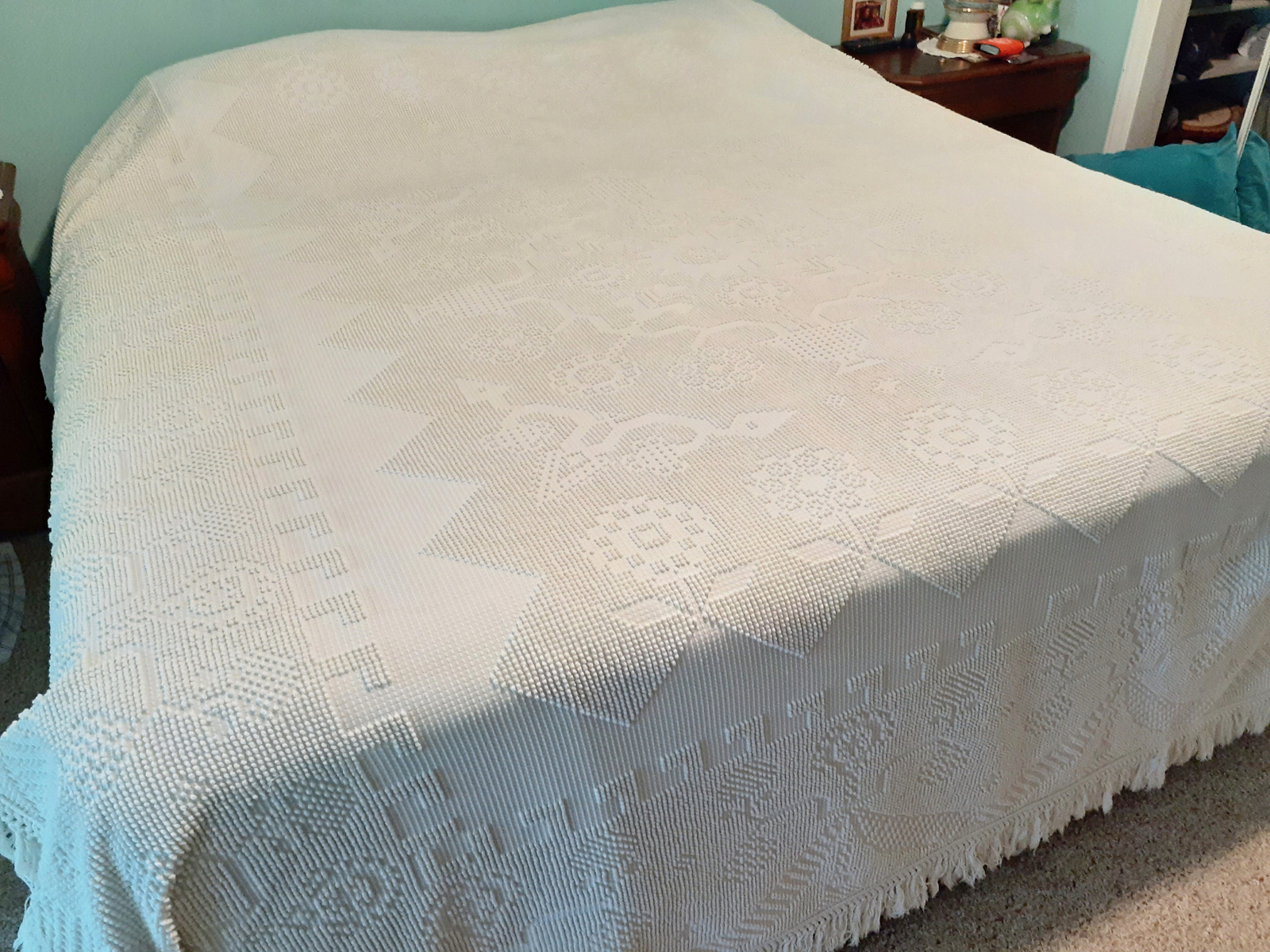 Vintage Bates George Washington Choice Popcorn Hobnail Bedspread SIZE ...