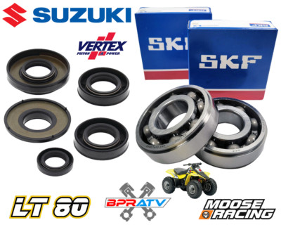 Suzuki LT80 LT 80 SKF OEM Upgrade Crankshaft Crank Main Bearings & Oil ...