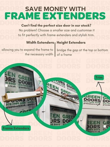 COMPOSITE FRONT DOOR EXTERNAL WHITE EXTERIOR DISTORTED GLASS DOUBLE ...