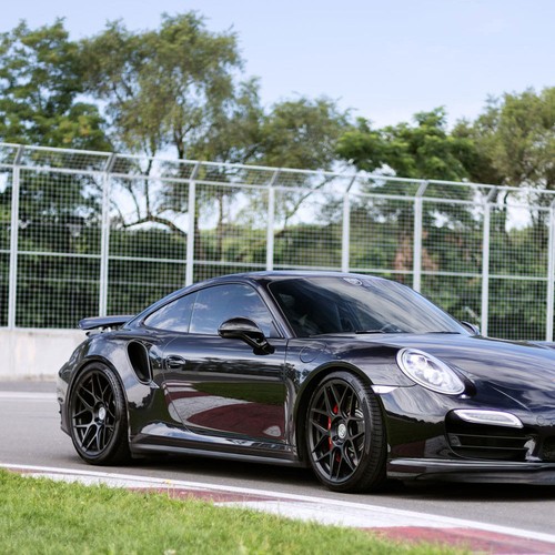 20" HRE FF01 FLOW FORM BLACK CONCAVE WHEELS RIMS FITS PORSCHE 997 911 4 ...