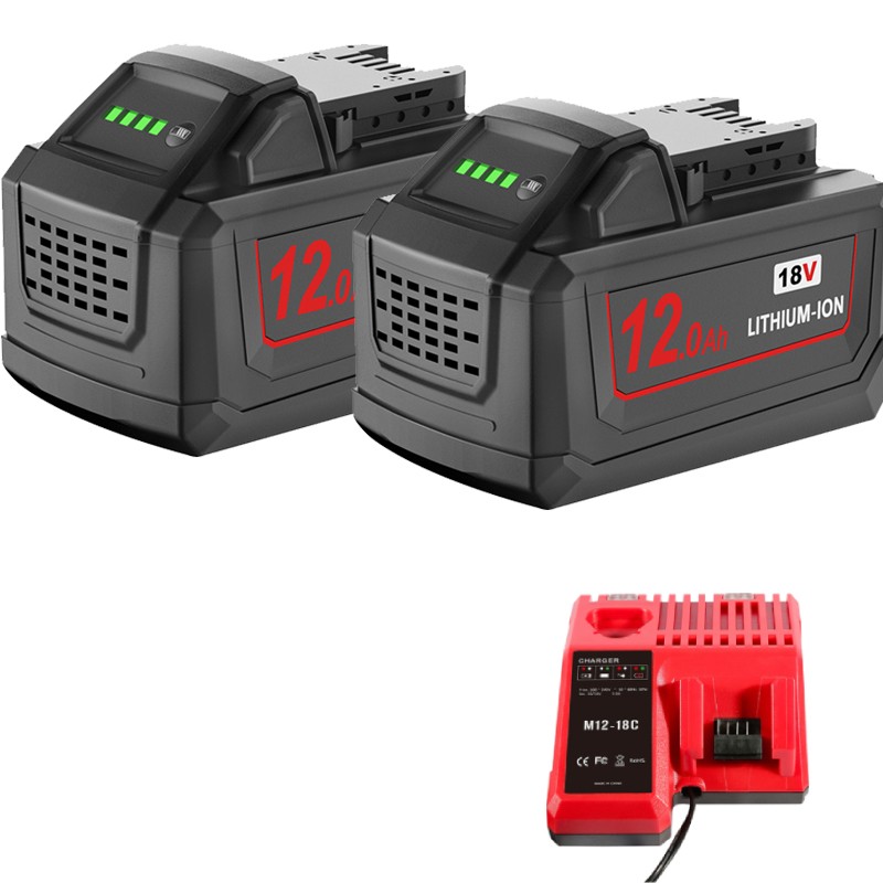 PACK For Milwaukee for M18 18V 12.0Ah 8.0Ah Battery Extended Lithium 48 ...