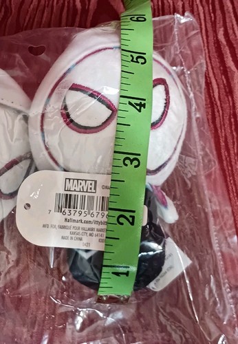 Hallmark Itty Bittys Marvel Ghost Spider Plush 5" White Black Spiderweb ...