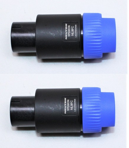 (2) Two Genuine NEUTRIK NL8FC Female 8 Pole Original SpeakON Cable ...