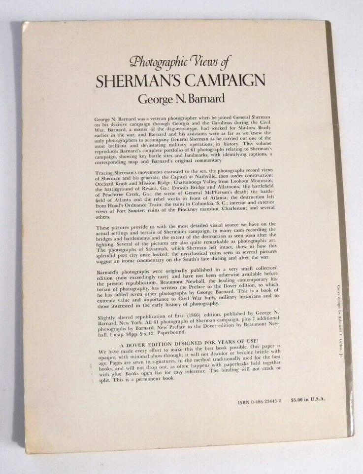 Photographic Views of Sherman's March by George N. Barnard (1977, Trade ...