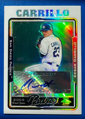 2005 Topps Chrome Update & Highlights Cesar Carrillo #UH224 Auto RC ...