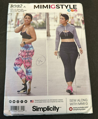 Simplicity MIMIGSTYLE Sports Bra, Leggins and Hoodie Pattern 8392 SZ ...