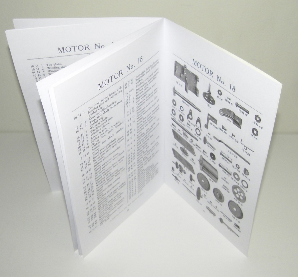 Pathe Phonograph Gramophone Motors Parts & Adjusting Instruction Manual ...