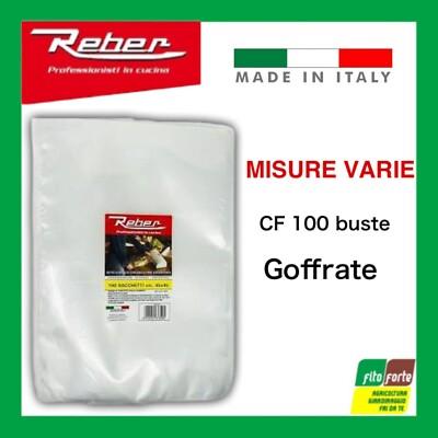 BUSTE SACCHETTI UNIVERSALI SOTTOVUOTO GOFFRATI VARIE MISURE CF 100 ...