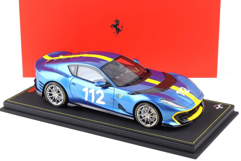 1:18 BBR Ferrari 812 Competizione French Racing Blue Tailor Made with ...