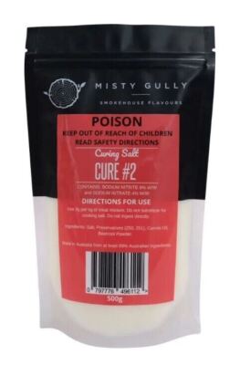 Cure Salt #2 500g - Misty Gully - Salami Cure - Insta-Cure - Pink Cure ...