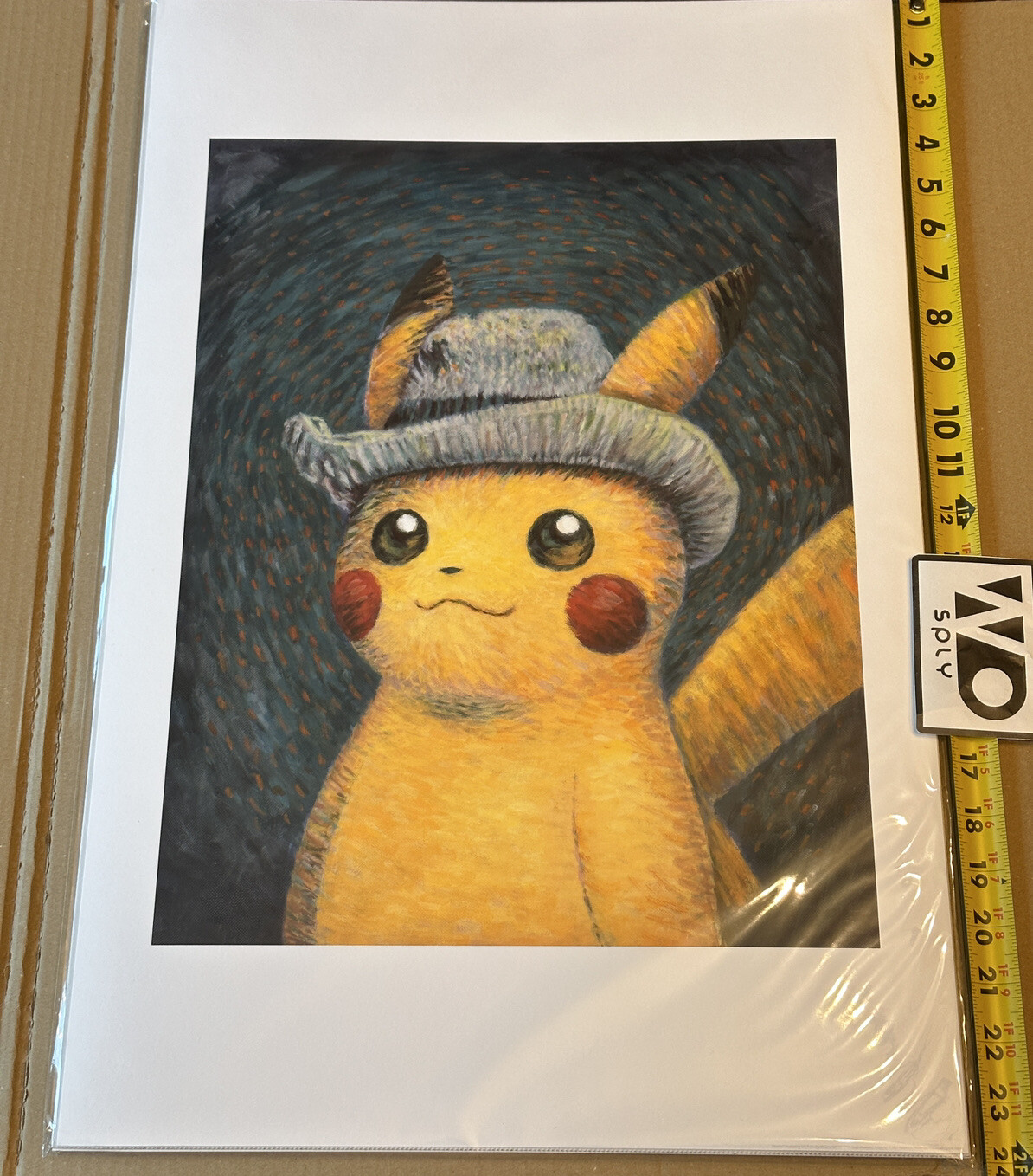 Reproduction Pikachu x Van Gogh Giclee Art Pokémon Centre 20 X 16 IN ...