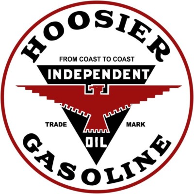 Hoosier Gasoline - Independent Oil - NEW Sign: 40" Dia. Round USA STEEL ...