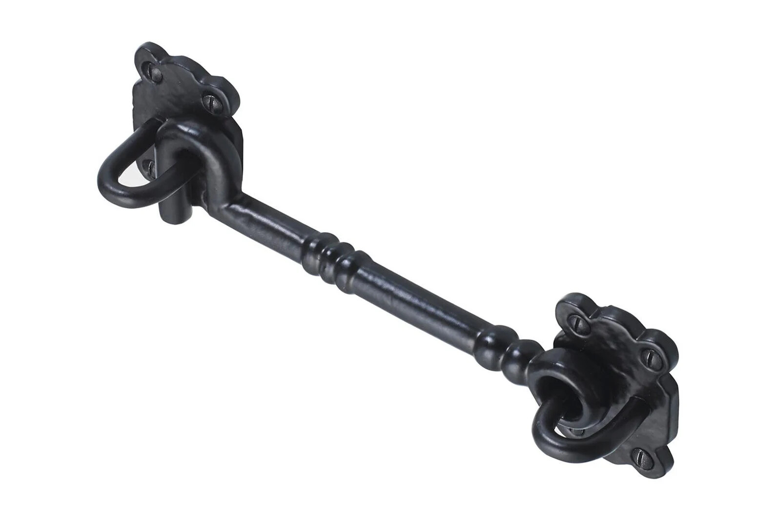 BLACK ANTIQUE FANCY CAST IRON Heavy Cabin Hook and Eye Shed Gate Door ...