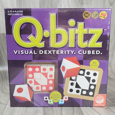 Q-bitz Visual Dexterity Cubed Game For 2-4 Players Ages 8+ New Sealed ...