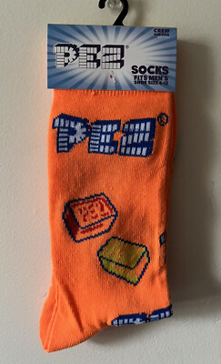 Pez - Orange - Size Men's 6-12 -Novelty Socks Funny Unisex Odd Sox | eBay