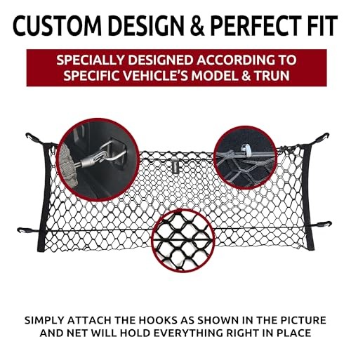 Single Layer Truck Bed Cargo Net 4x4–7x7 ft with Hooks for Chevrolet ...